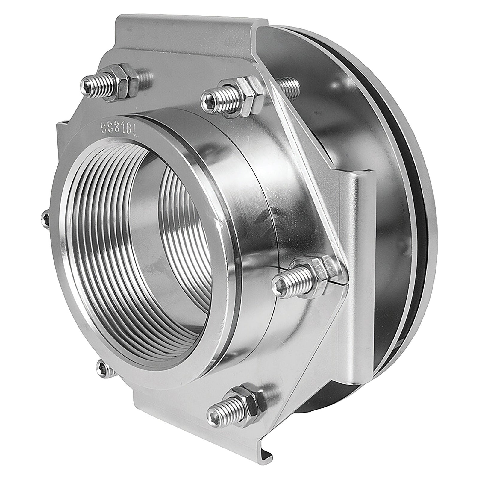316 Stainless Steel Bulkhead, Boltless Tank Adaptor, 1 in. to 4 in. Si